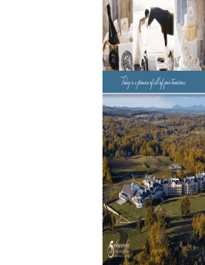 Fillable Online View Wedding Menus - Salamander Resort and Spa Fax ...