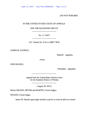 Fillable Online James M Daniels v John Bango - CourtListener Fax Email ...