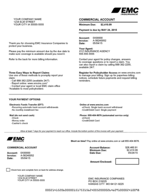 Fillable Online COMMERCIAL ACCOUNT - EMC Insurance Companies Fax Email Print - pdfFiller