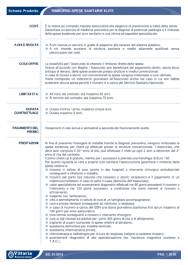 Compilabile Online Scheda Prodotto - RIMBORSO SPESE SANITARIE ELITE Fax ...