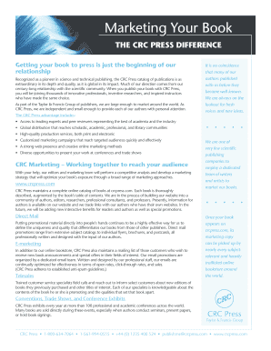 Fillable Online THE CRC PRESS DIFFERENCE Fax Email Print - pdfFiller