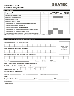 Fillable Online shatec Certificate in Hospitality English - shatec Fax ...