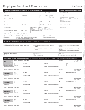 Fillable Online UnitedHealthcare HMO Enrollment Form Fax Email Print ...