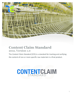 Fillable Online Content Claim Standard Fax Email Print - pdfFiller