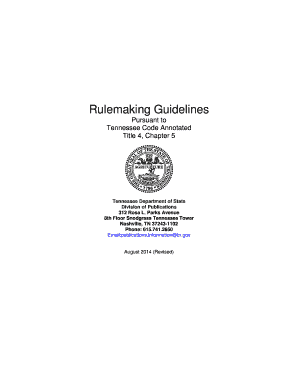 Fillable Online Rulemaking Guidelines Fax Email Print - pdfFiller