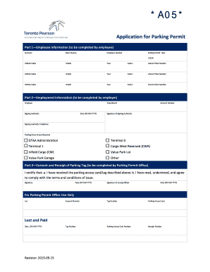 Fillable Online Application for Parking Permit Fax Email Print - pdfFiller