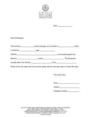 Fillable Online Block and Lot Correction Fax Email Print - pdfFiller