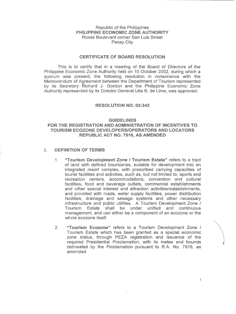 Fillable Online CERTIFICATE OF BOARD RESOLUTION Fax Email Print - pdfFiller