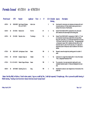 Fillable Online apa ny Permit Issued Report - Adirondack Park Agency ...