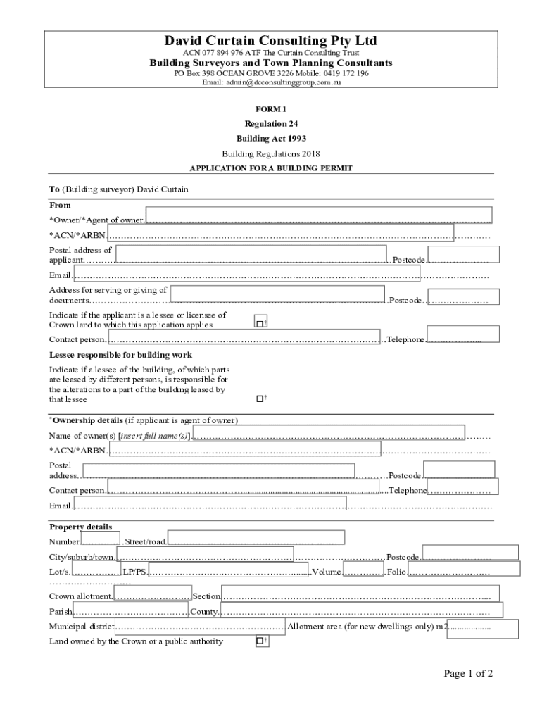 Fillable Online Form-1-Application-for-Building-Permit-electonic version.docx Fax Email Print ...