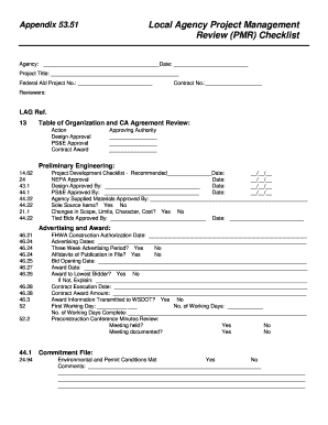 Fillable Online wsdot wa Local Agency Project Management Review PMR ...