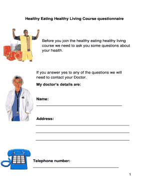 Fillable Online scld org Healthy Eating Healthy Living Course ...