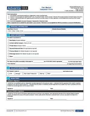 Fillable Online Valuation Form Fax Email Print - pdfFiller
