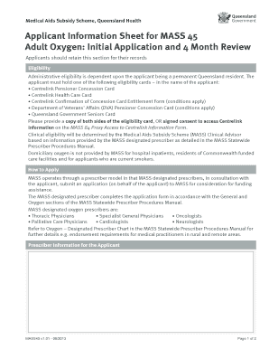 Mass Oxygen Application - Fill Online, Printable, Fillable, Blank ...