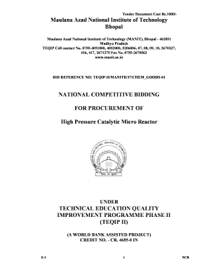 Fillable Online Maulana Azad National Institute of Technology Bhopal bb - MANIT Fax Email Print ...