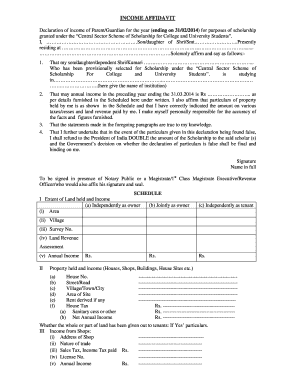 Fillable Online INCOME AFFIDAVIT Fax Email Print - pdfFiller