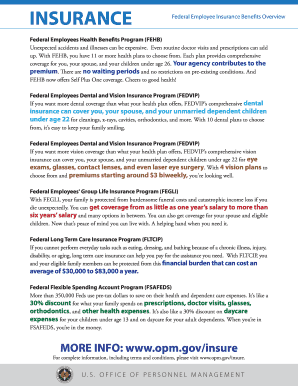 Fillable Online dmna ny Federal Employee Insurance Benefits Overview ...