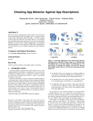 Fillable Online Checking App Behavior Against App Descriptions Fax Email Print - pdfFiller