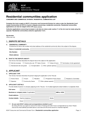 Fillable Online Application Form - NSW Civil and Administrative ...
