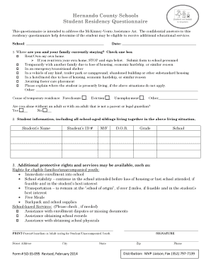 Fillable Online ftp hcsb k12 fl Hernando County Schools Student ...