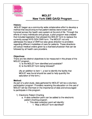 Fillable Online MOLST New York EMS QA/QI Program Fax Email Print ...