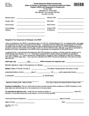 Fillable Online Florida Retirement System Pension Plan Fax Email Print ...