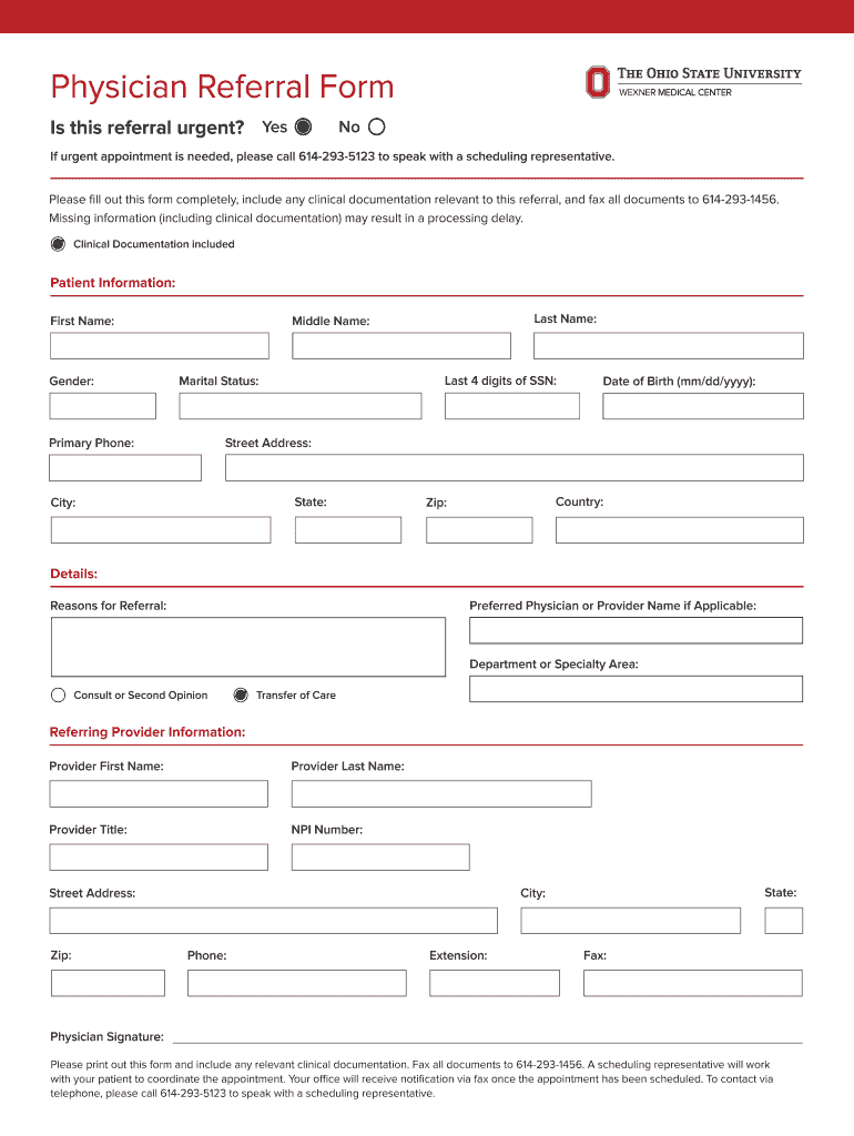 Fillable Online Is this referral urgent Fax Email Print - pdfFiller