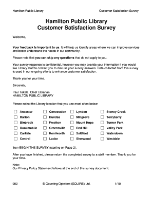 Fillable Online English Survey Printer Friendly - Hamilton Public ...