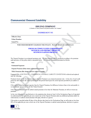 Fillable Online Commercial General Liability Fax Email Print - pdfFiller