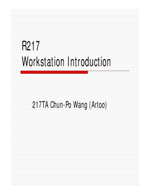 Fillable Online cmlab csie ntu edu Workstation Introduction - cmlab ...