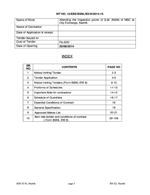 Fillable Online NIT- MSC Inspection City Exch Fax Email Print - pdfFiller