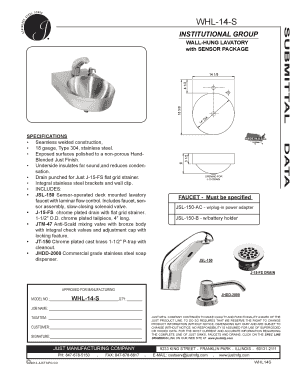 Fillable Online WALLHUNG LAVATORY Fax Email Print - pdfFiller