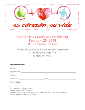 Fillable Online borderhealth Su Corazon Su Vida - Mexico Border Health ...