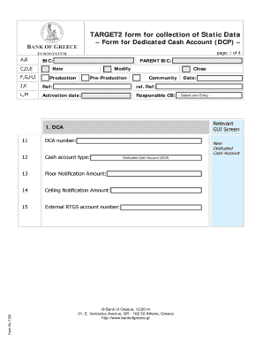 Fillable Online Form for Dedicated Cash Account (DCP) Fax Email Print ...