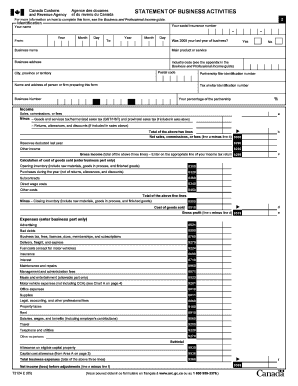 Fillable Online STATEMENT OF BUSINESS ACTIVITIES Fax Email Print ...