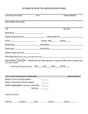 Fillable Online High School Registration Packet Fax Email Print - pdfFiller