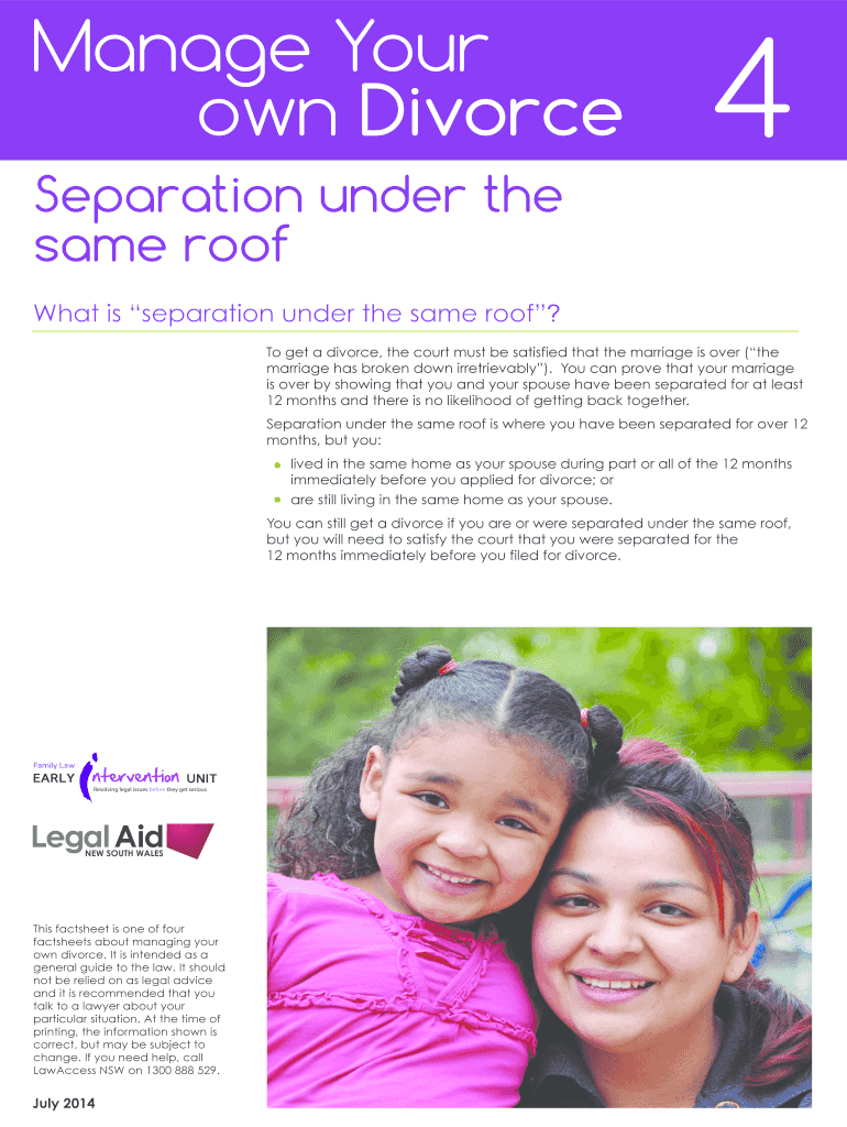 Fillable Online Separation under the Fax Email Print - pdfFiller