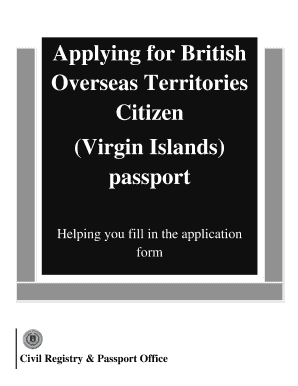 Fillable Online bvi gov Passport - Government of the Virgin Islands ...