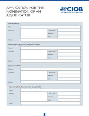 Fillable Online NOMINATION OF AN Fax Email Print - pdfFiller