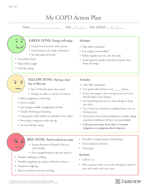 Fillable Online My COPD Action Plan Fax Email Print - pdfFiller
