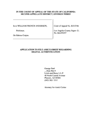 Fillable Online In re WILLIAM FRENCH ANDERSON, Fax Email Print - pdfFiller