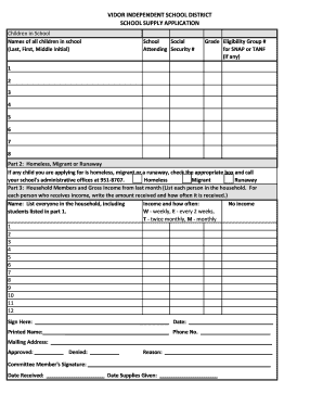 Fillable Online vidorisd Application - Vidor Independent School ...