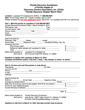 Fillable Online Florida Discovery Sunshiners Fax Email Print - pdfFiller