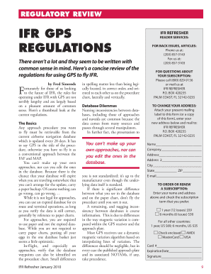 Fillable Online IFR GPS Regulations - Jan 10 Fax Email Print - pdfFiller