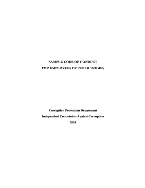 Fillable Online Sample Code of Conduct for employees Edoc Fax Email ...