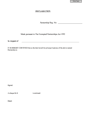 Fillable Online Partnership declarationpdf Fax Email Print - pdfFiller
