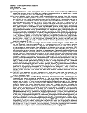 Fillable Online GEORGIA COMPULSORY ATTENDANCE LAW Fax Email Print ...