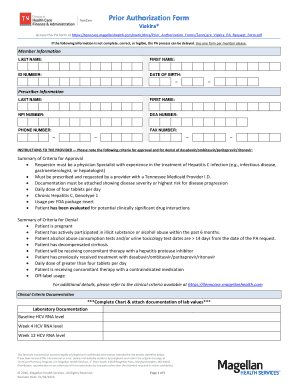 Fillable Online Viekira Pak PA - Magellan Health Services Fax Email ...