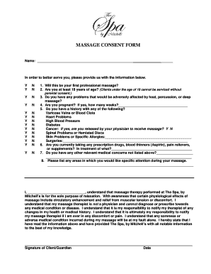 Fillable Online MASSAGE CONSENT FORM - Cloudfrontnet Fax Email Print ...