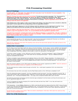 Fillable Online FHA Processing Checklist Fax Email Print - pdfFiller
